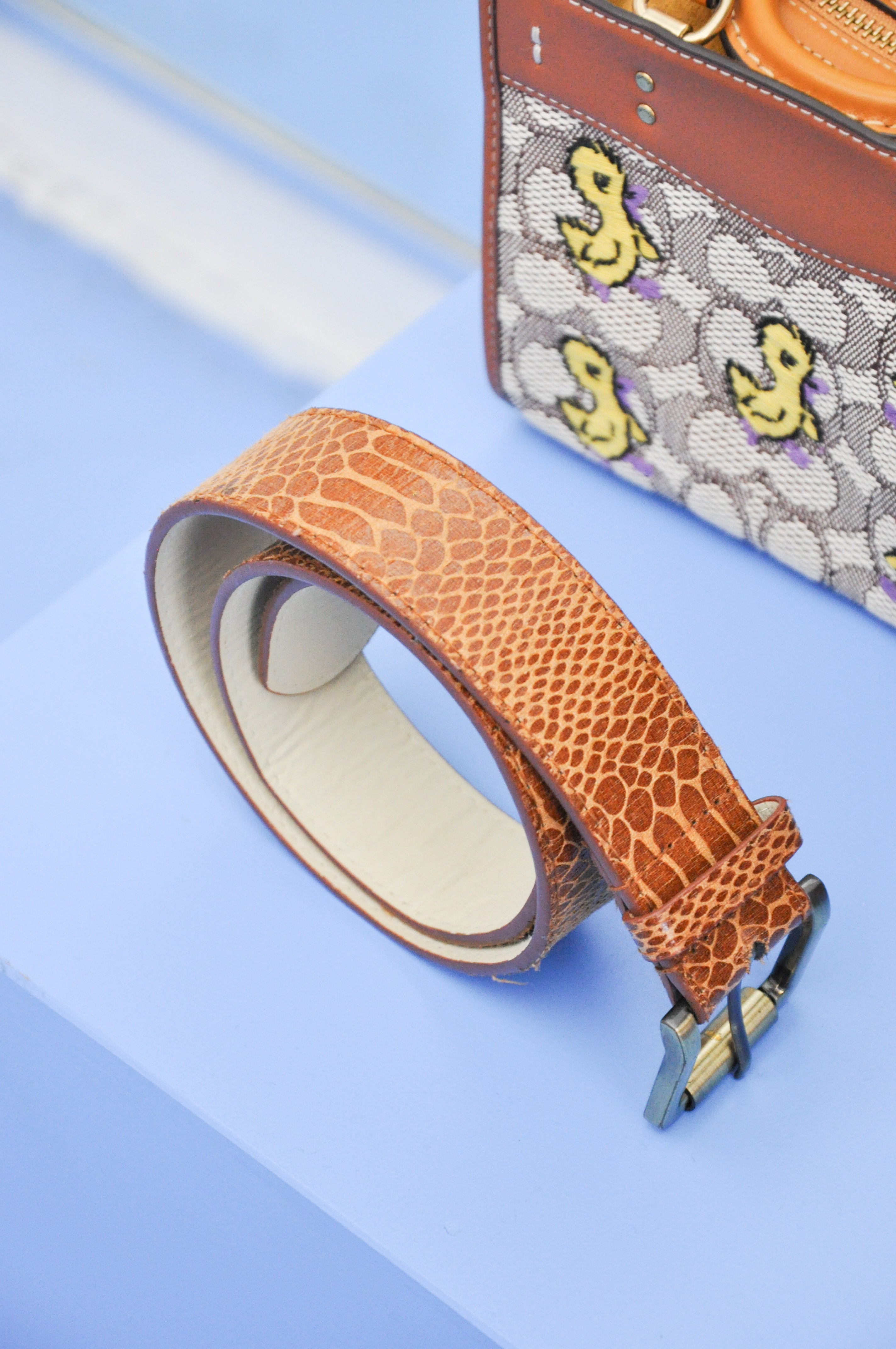 Karen Walker Belt - brown snake – Sullys Wellington